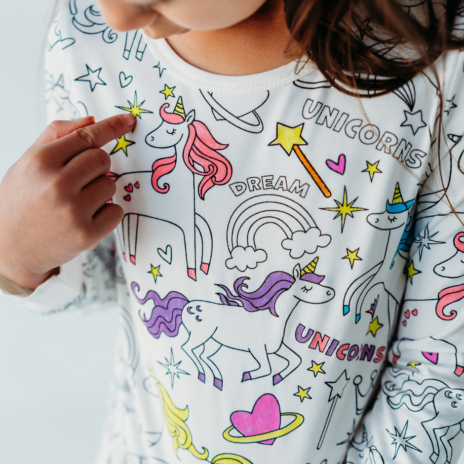 Kids Coloring Pajamas! Fun Colorable Pajamas for Kids – Bee Colorful Co